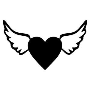 heart | Wall Decor | Heart With Wings Vinyl Decal Sticker | Poshmark